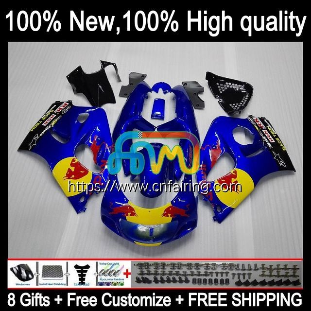 Body Kit For SUZUKI GSXR 600 Blue yellow 750 GSXR600 SRAD GSX-R600 1996 ...